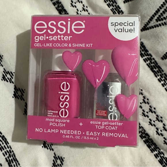 Essie | Accessories | Essie Gift Set Gel Setter Pink Nail Polish And ...